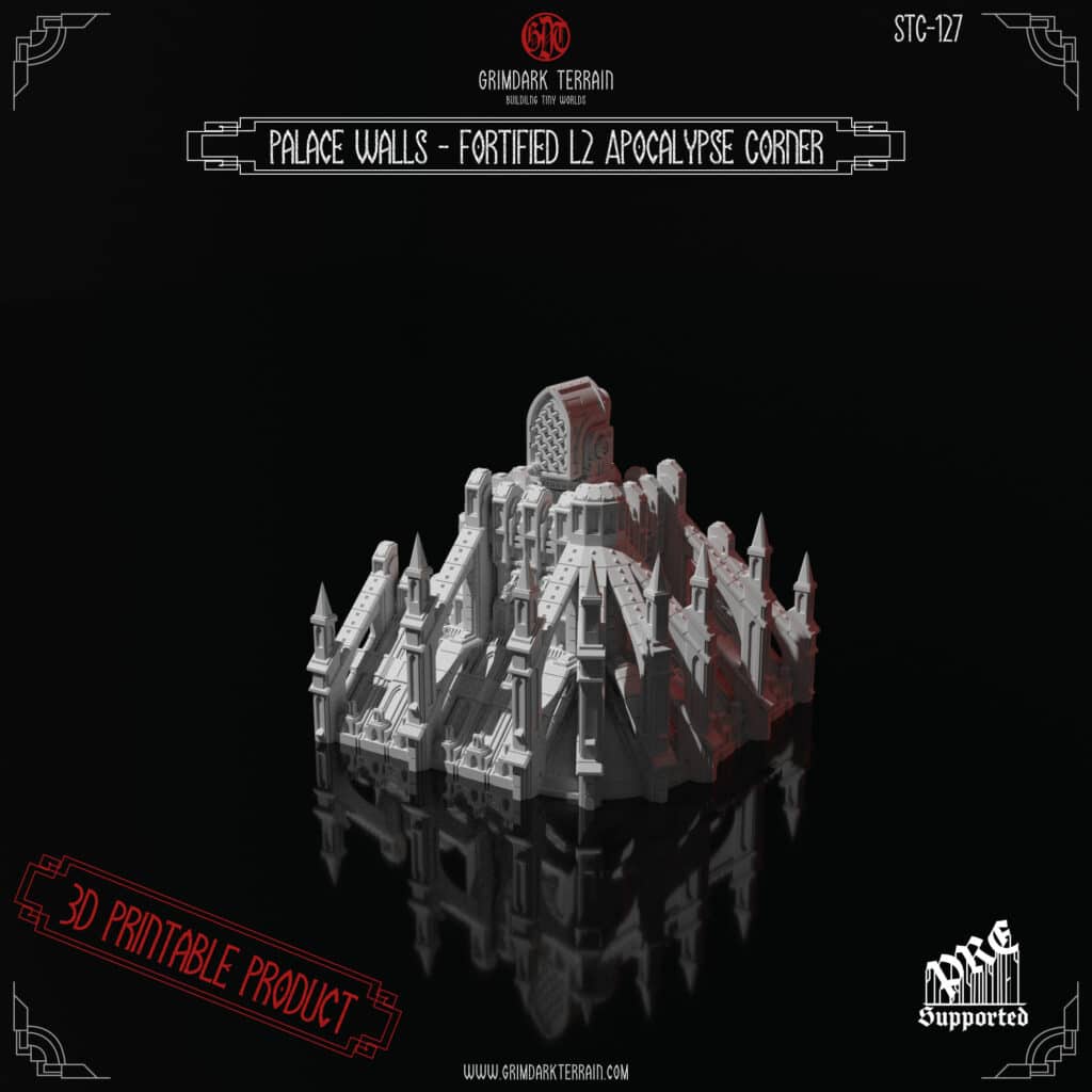 STC-127: Palace Walls - Fortified L2 Apocalypse Corner • GrimDark Terrain