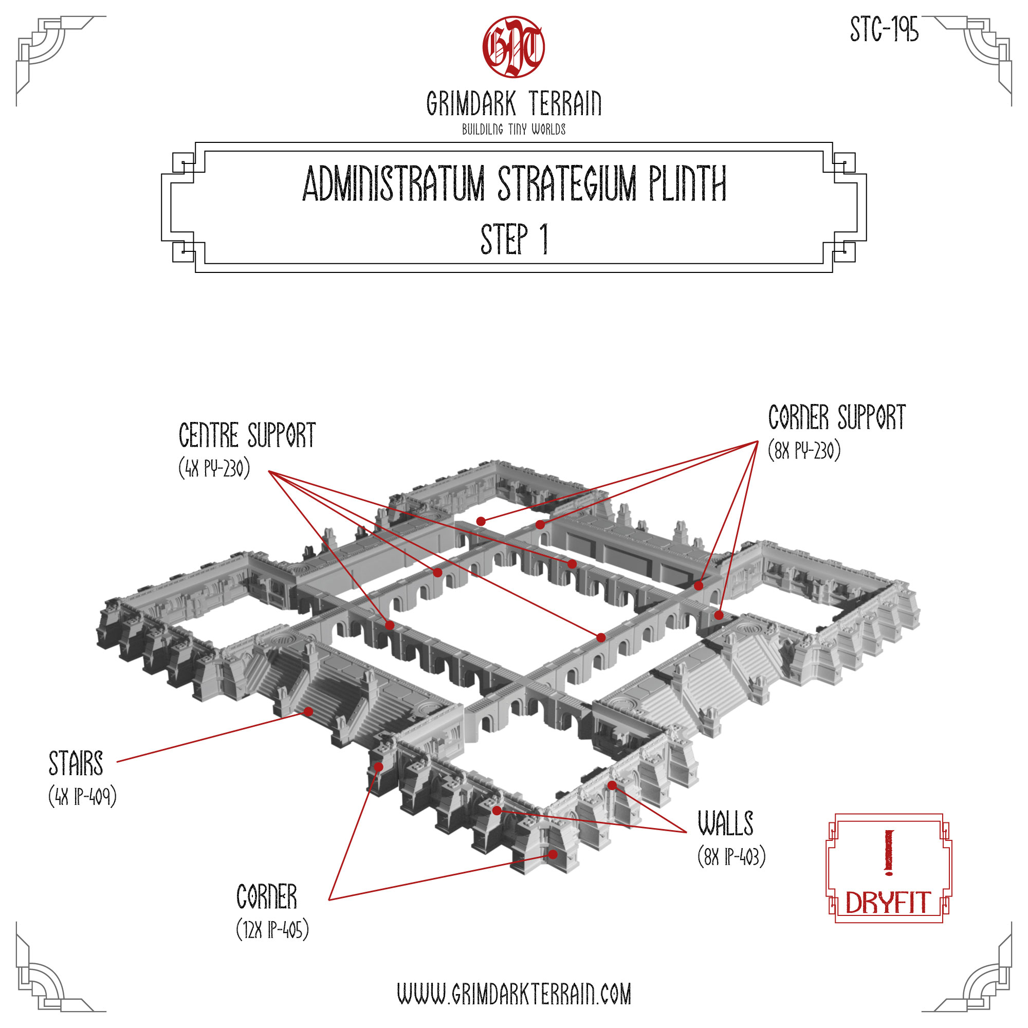 STC-195: Administratum Strategium Plinth • GrimDark Terrain